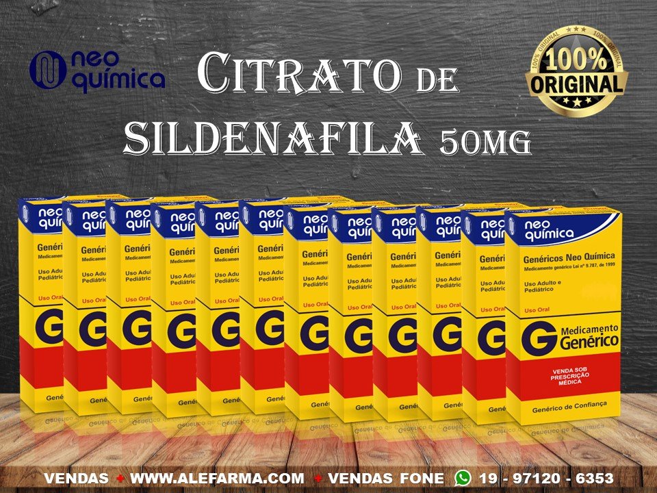 ALEFARMA - CITRATO DE SILDENAFILA 50 MG - NEO QUIMICA - KIT 48 ...